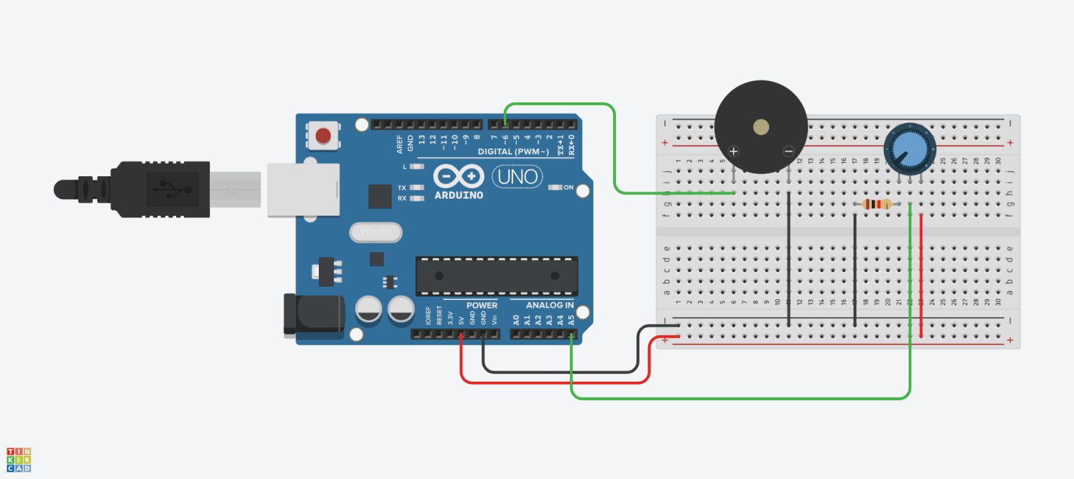 Arduino Potansiyometre ile Buzzer Ses Kontrolü